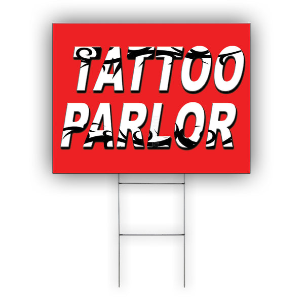 Tattoo Parlor Coroplast Yard Sign - Sign Fever