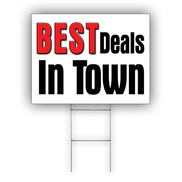Best Deals In Town Coroplast Yard Sign - Sign Fever