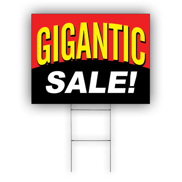 Gigantic Sale Coroplast Yard Sign - Sign Fever