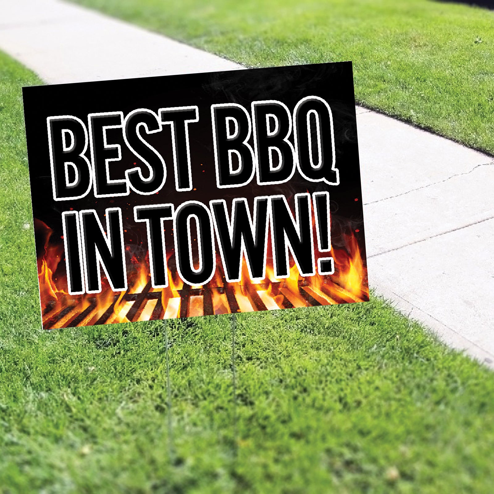 Best BBQ In Town Coroplast Yard Sign - Sign Fever