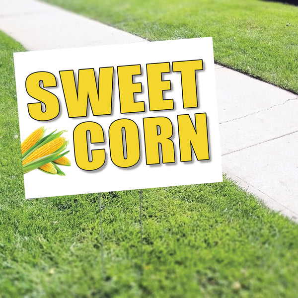 Sweet Corn Coroplast Yard Sign - Sign Fever