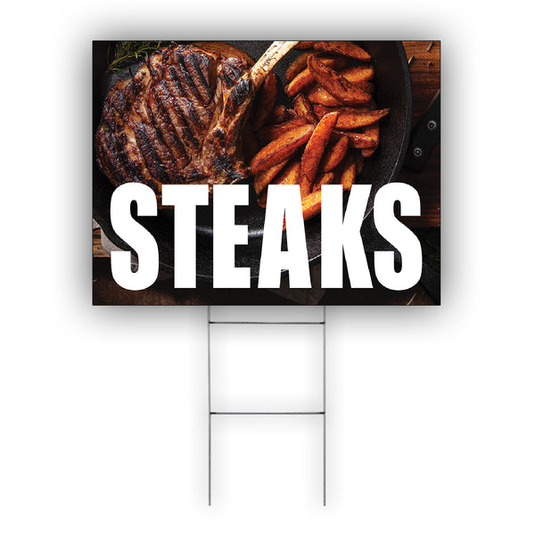 Steaks Coroplast Yard Sign - Sign Fever