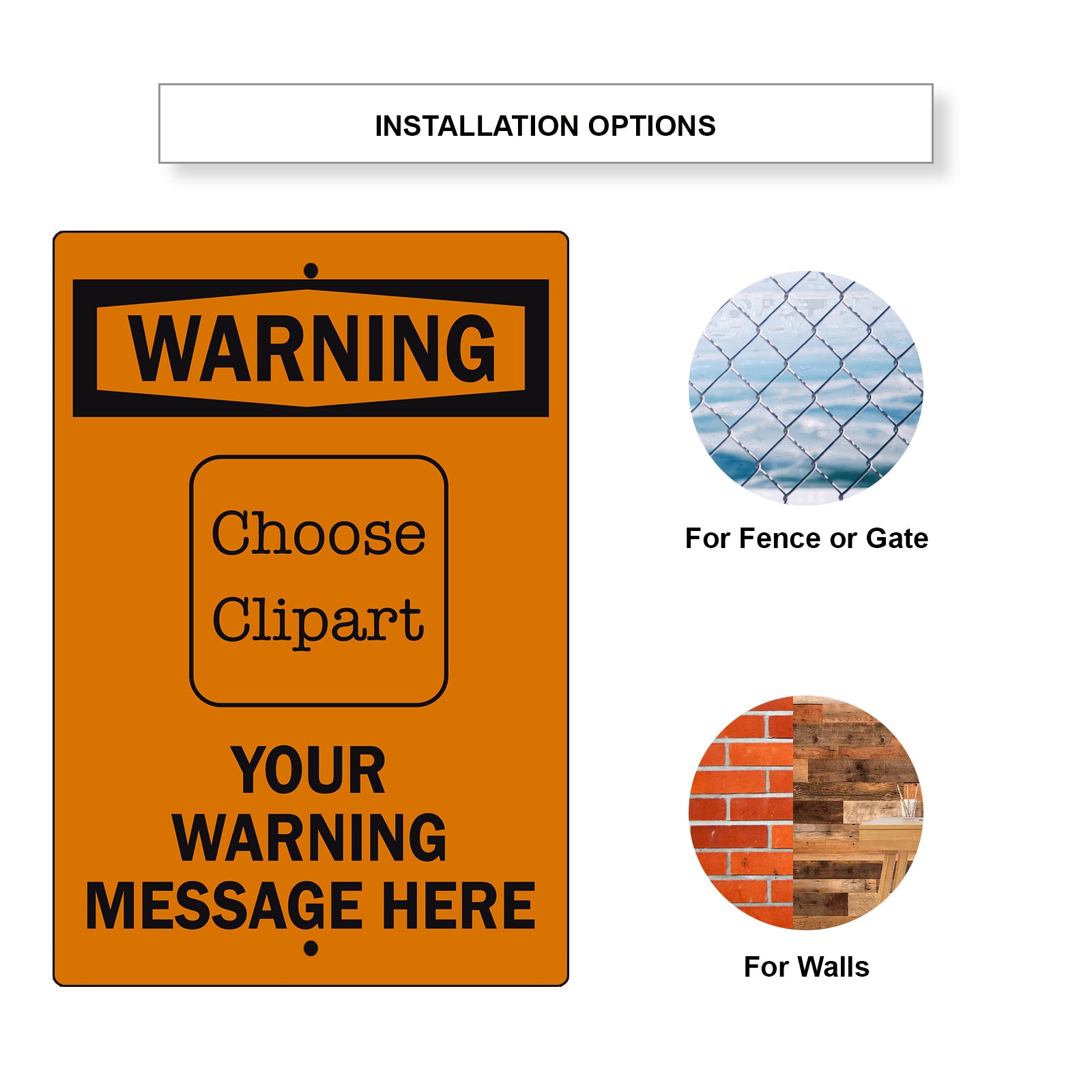 Custom Sign Your Wording Sign Clipart Aluminum Metal Sign - Sign Fever