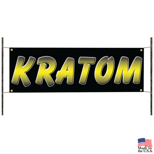 Kratom Vinyl Banner Sign - Sign Fever