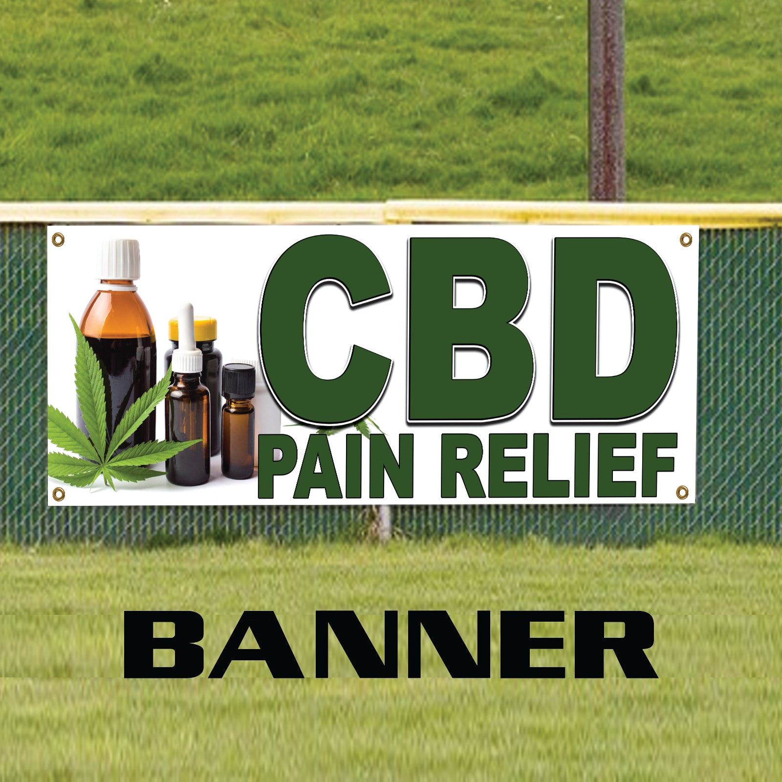 CBD Pain Relief Vinyl Printed Banner Sign – Sign Fever
