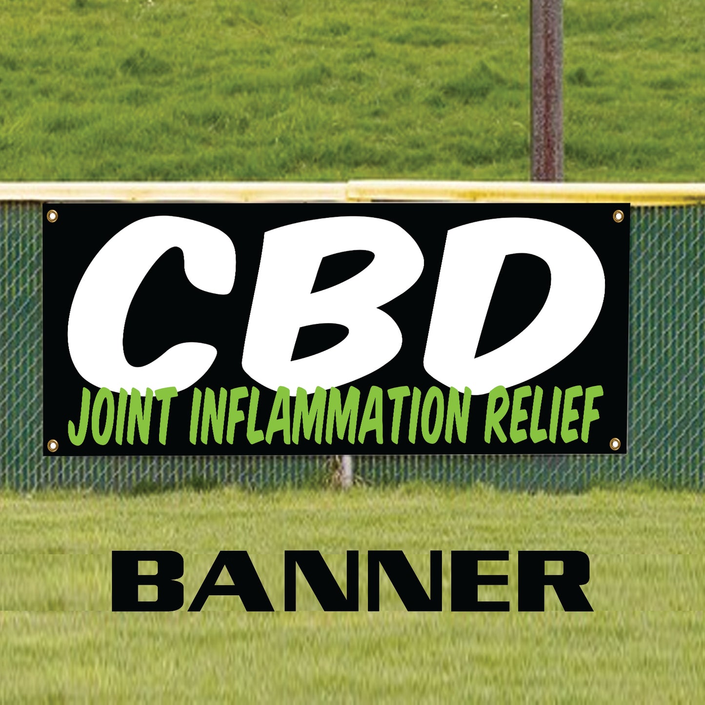 CBD Joint Inflammation Relief Vinyl Printed Banner Sign – Sign Fever