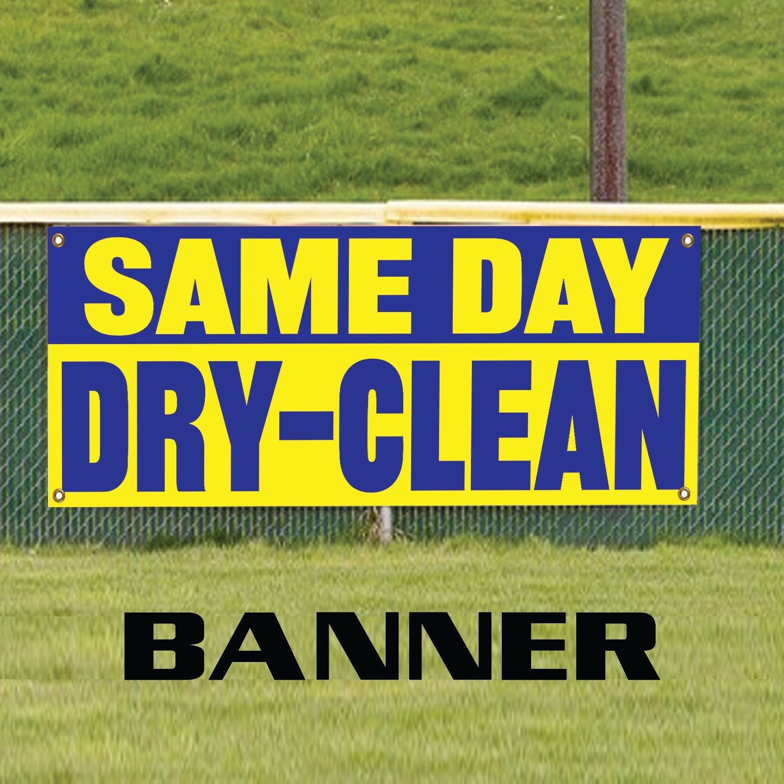 Same Day Dry Clean Vinyl Printed Banner Sign – Sign Fever