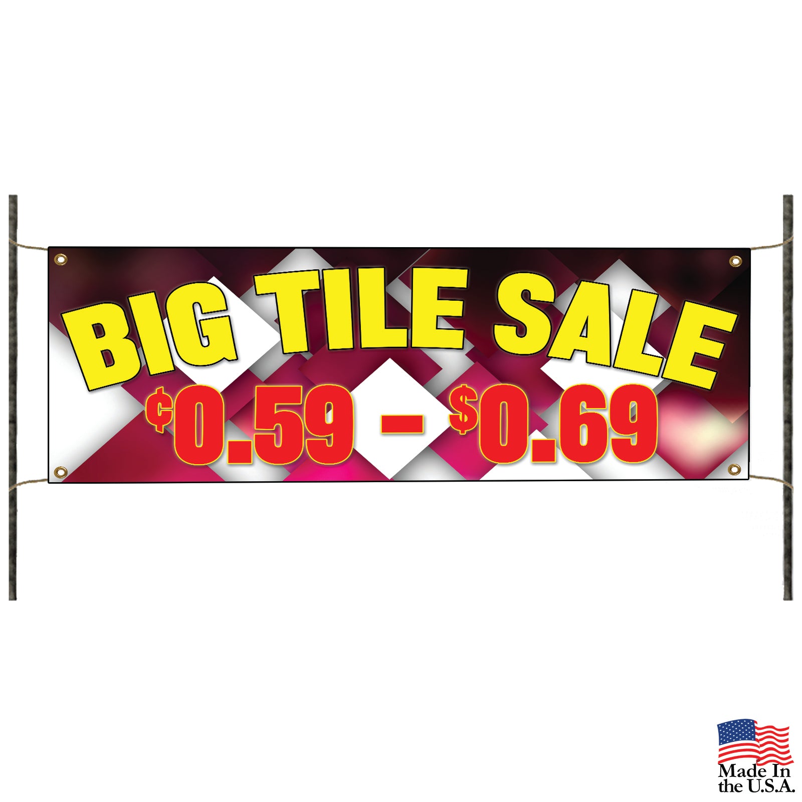 Big Tile Sale Vinyl Banner Sign - Sign Fever