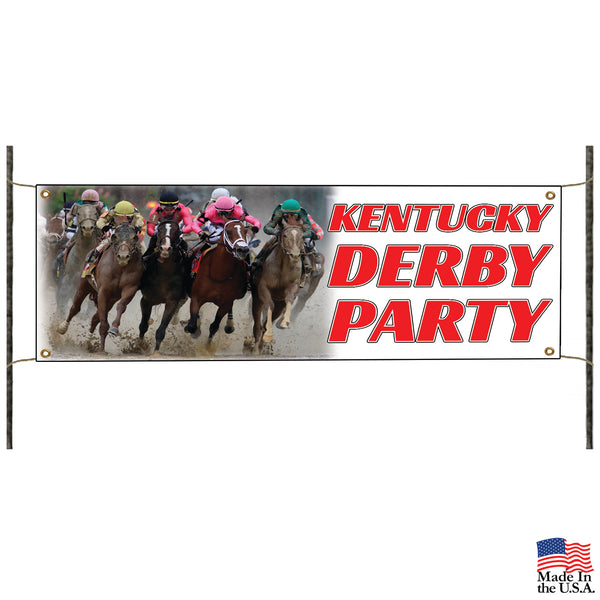 Kentucky Derby Party Vinyl Printed Banner Sign - Sign Fever