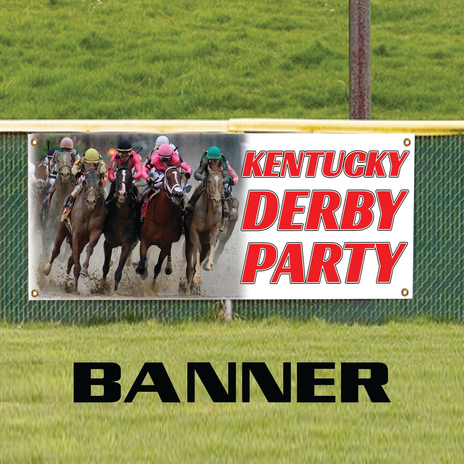 Kentucky Derby Party Vinyl Printed Banner Sign - Sign Fever