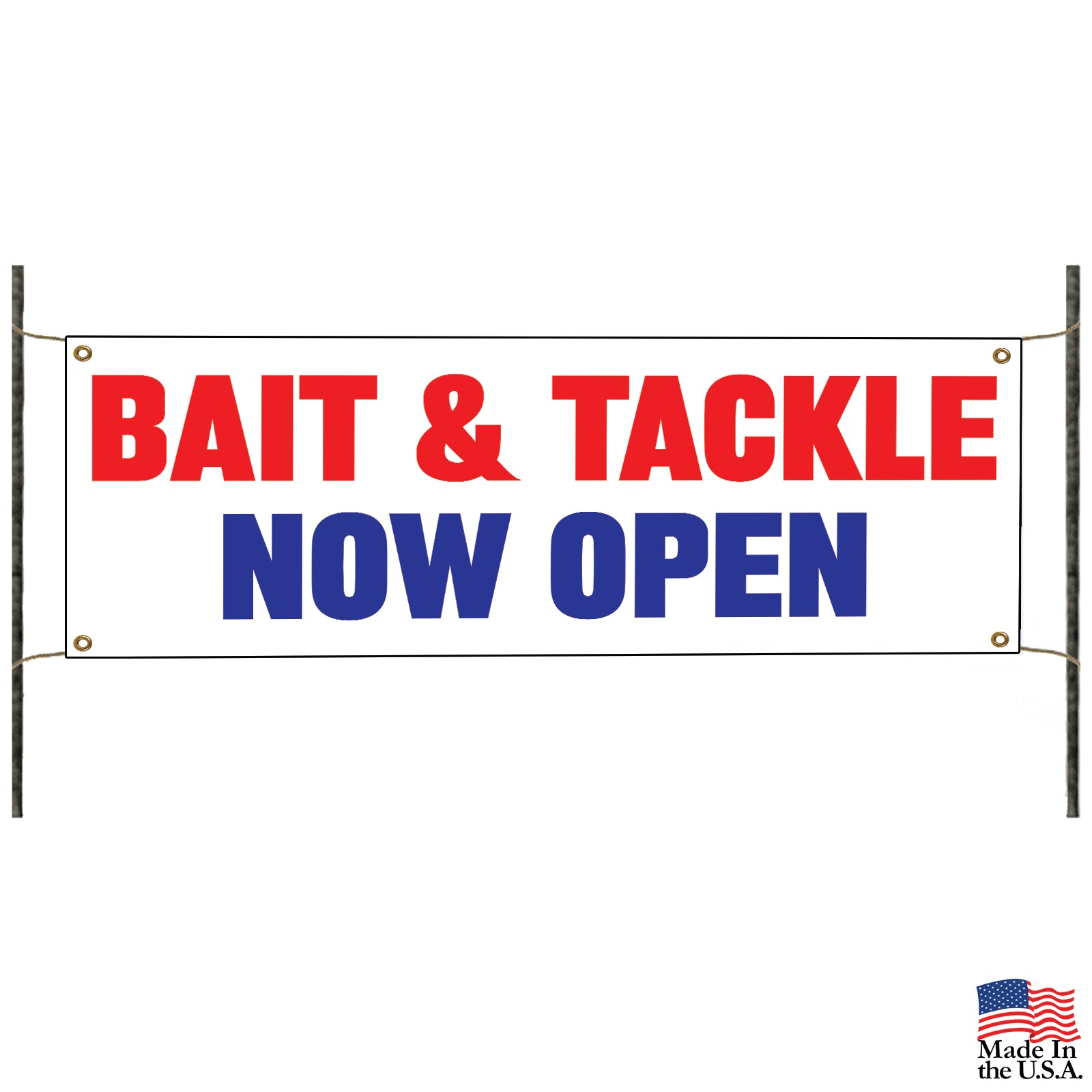 Bait & Tackle Now Open Vinyl Printed Banner Sign - Sign Fever
