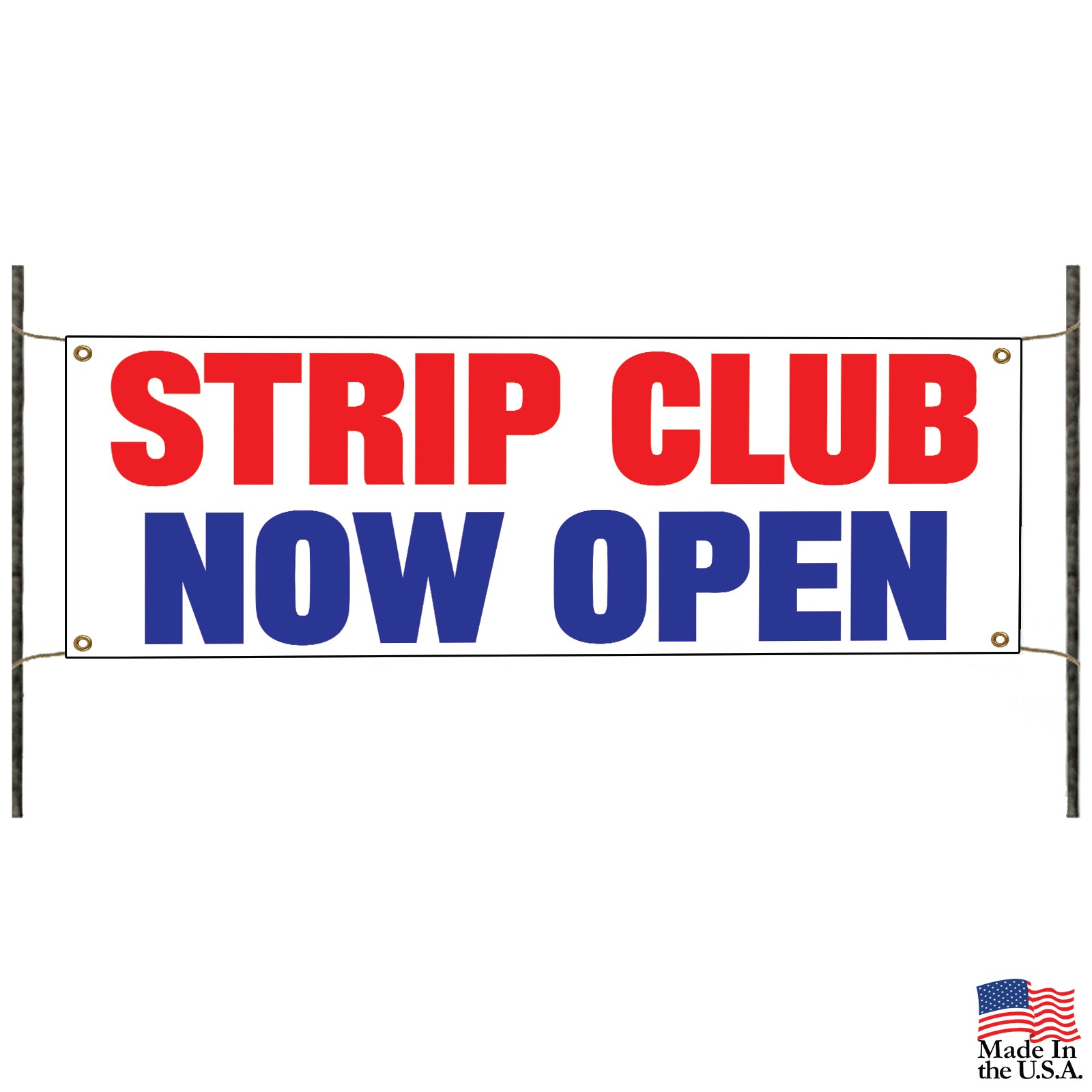 Strip Club Now Open Vinyl Printed Banner Sign - Sign Fever