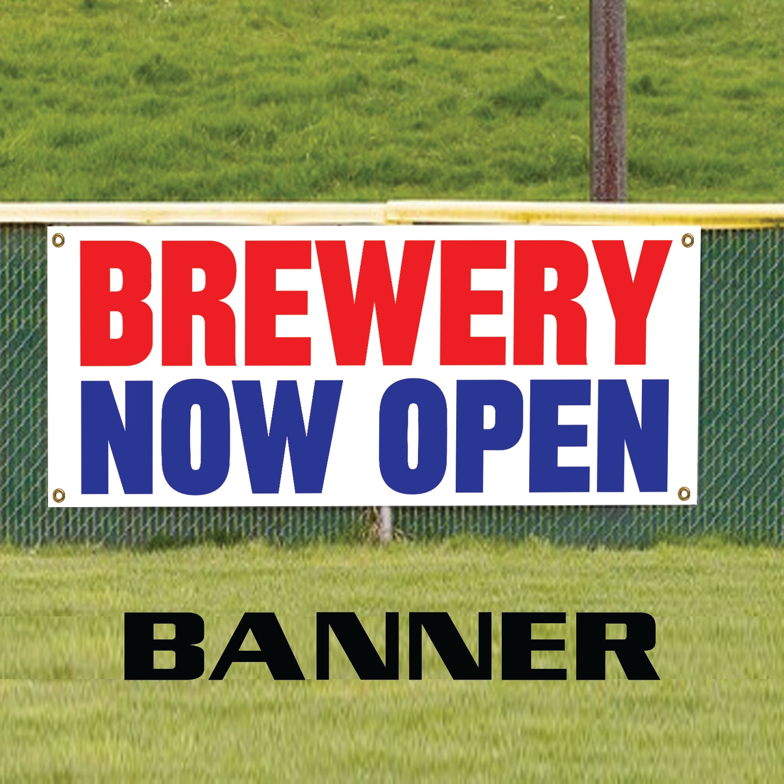 Brewery Now Open Vinyl Printed Banner Sign - Sign Fever