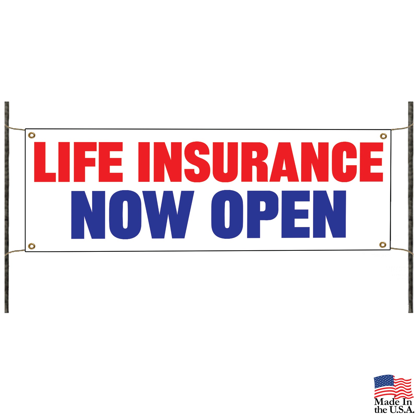Life Insurance Now Open Vinyl Printed Banner Sign – Sign Fever