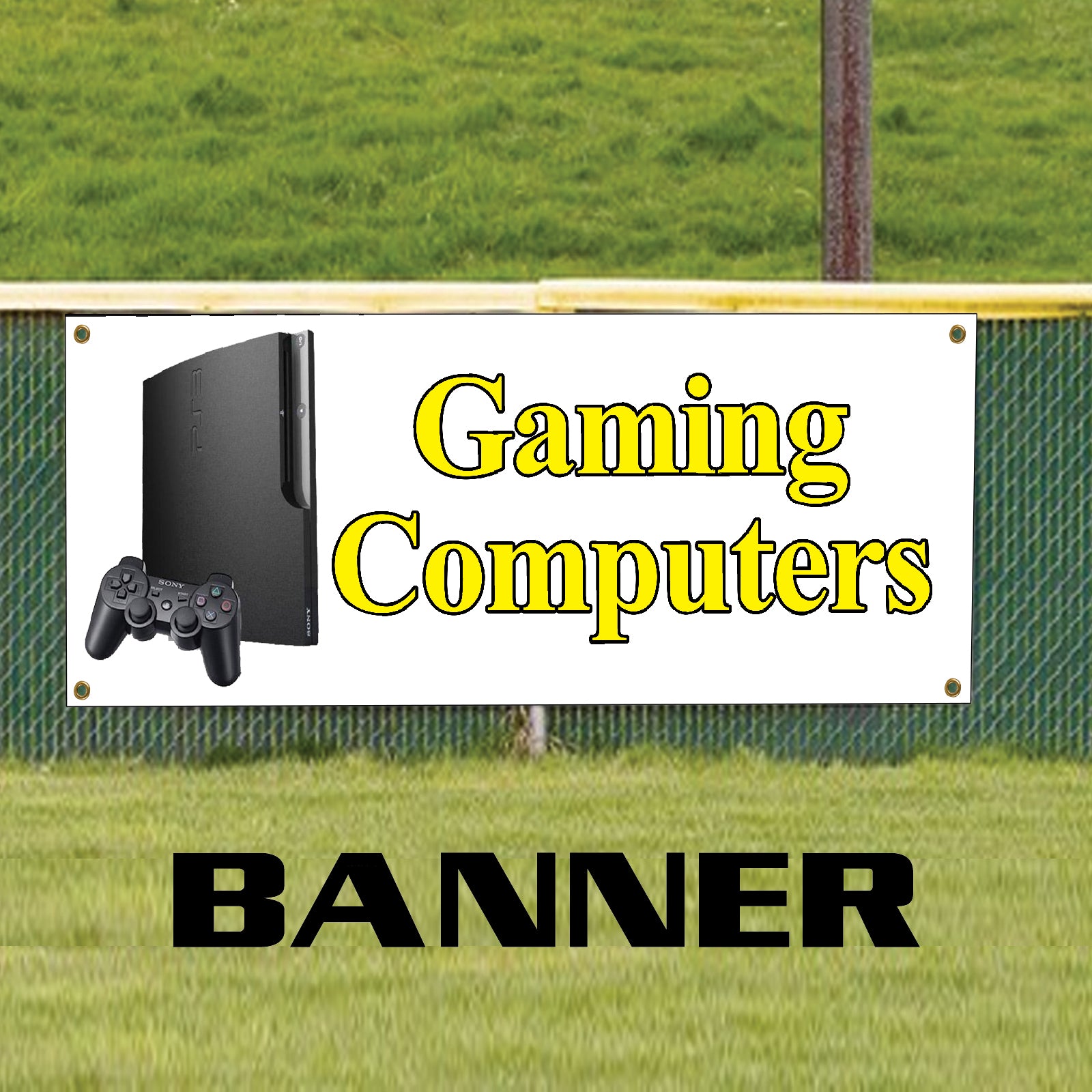 Gaming Computers Vinyl Banner Sign - Sign Fever