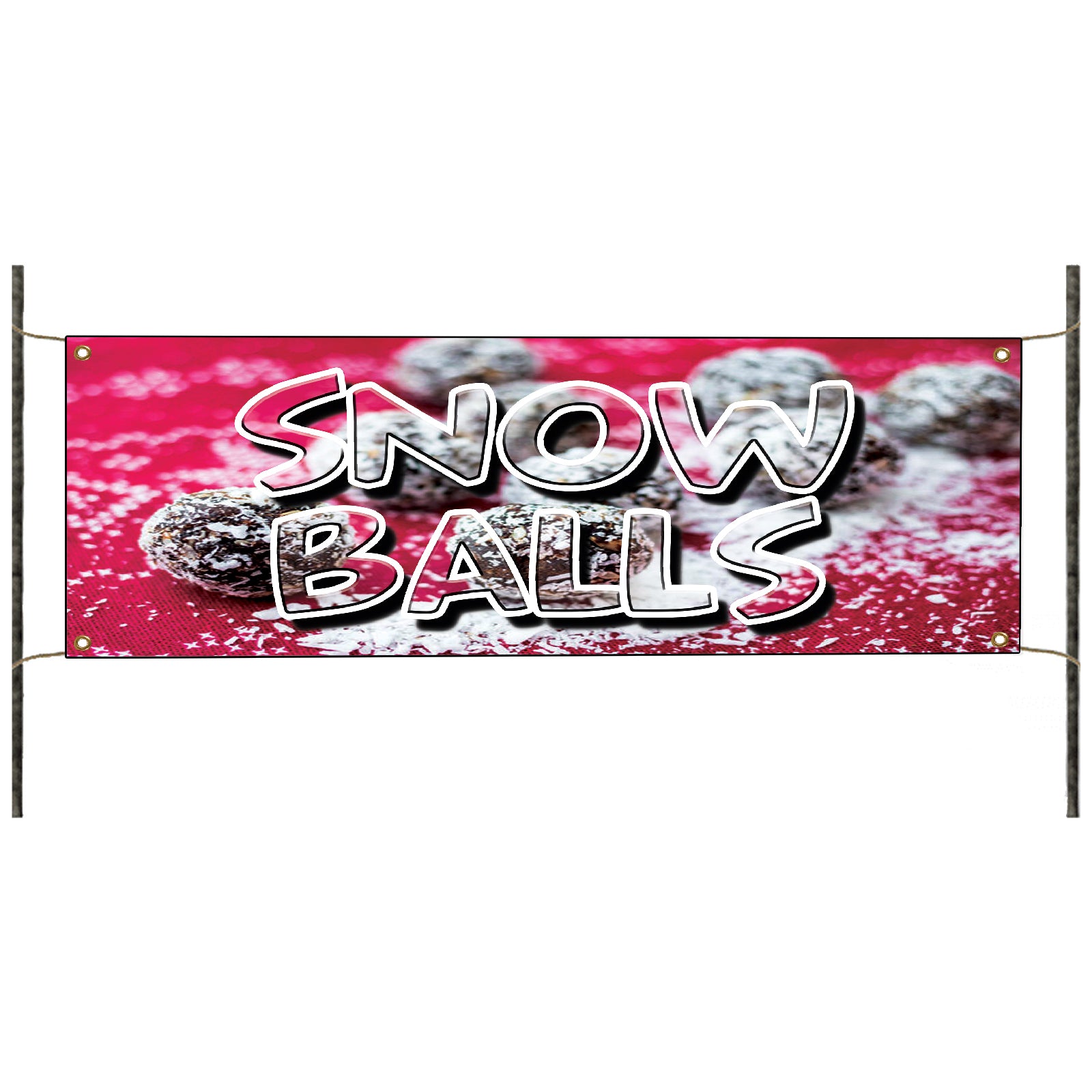 Snow Balls Vinyl Banner Sign - Sign Fever