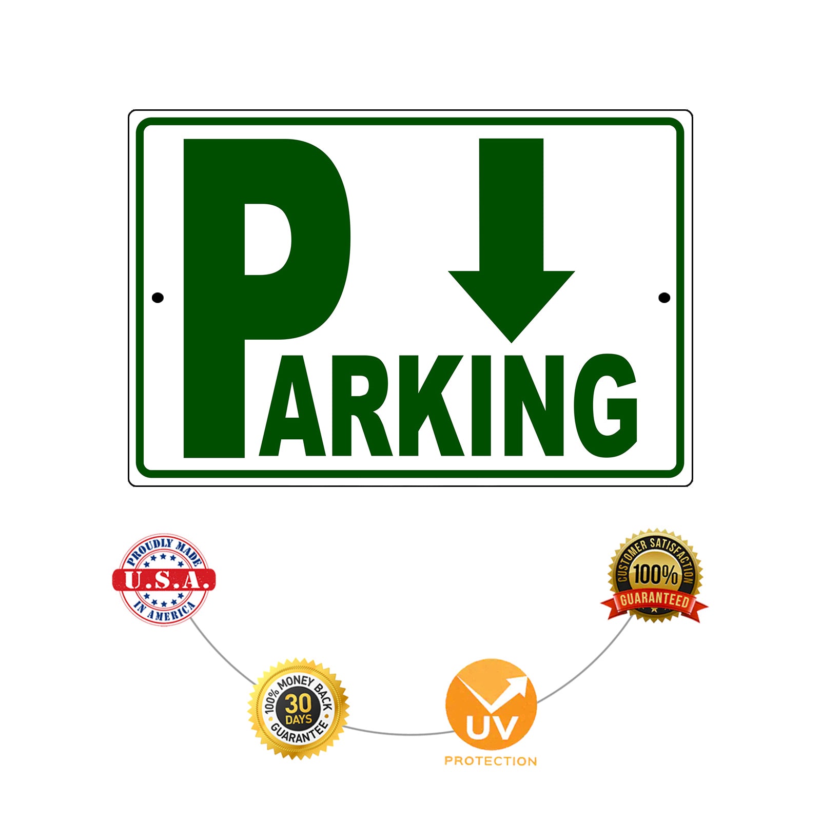 Down Arrow Parking Aluminum Metal Sign - Sign Fever