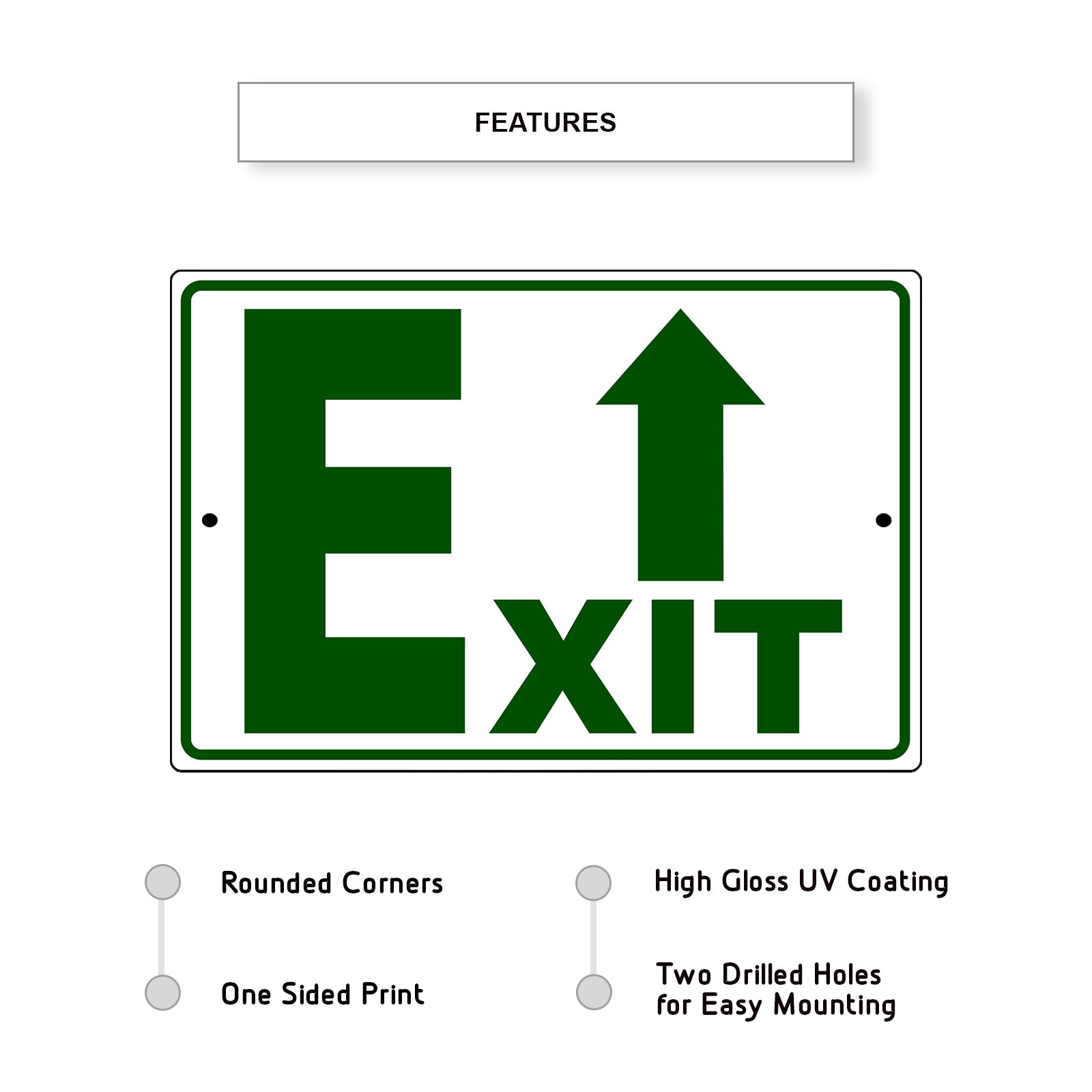 Up Arrow Exit Aluminum Metal Sign - Sign Fever
