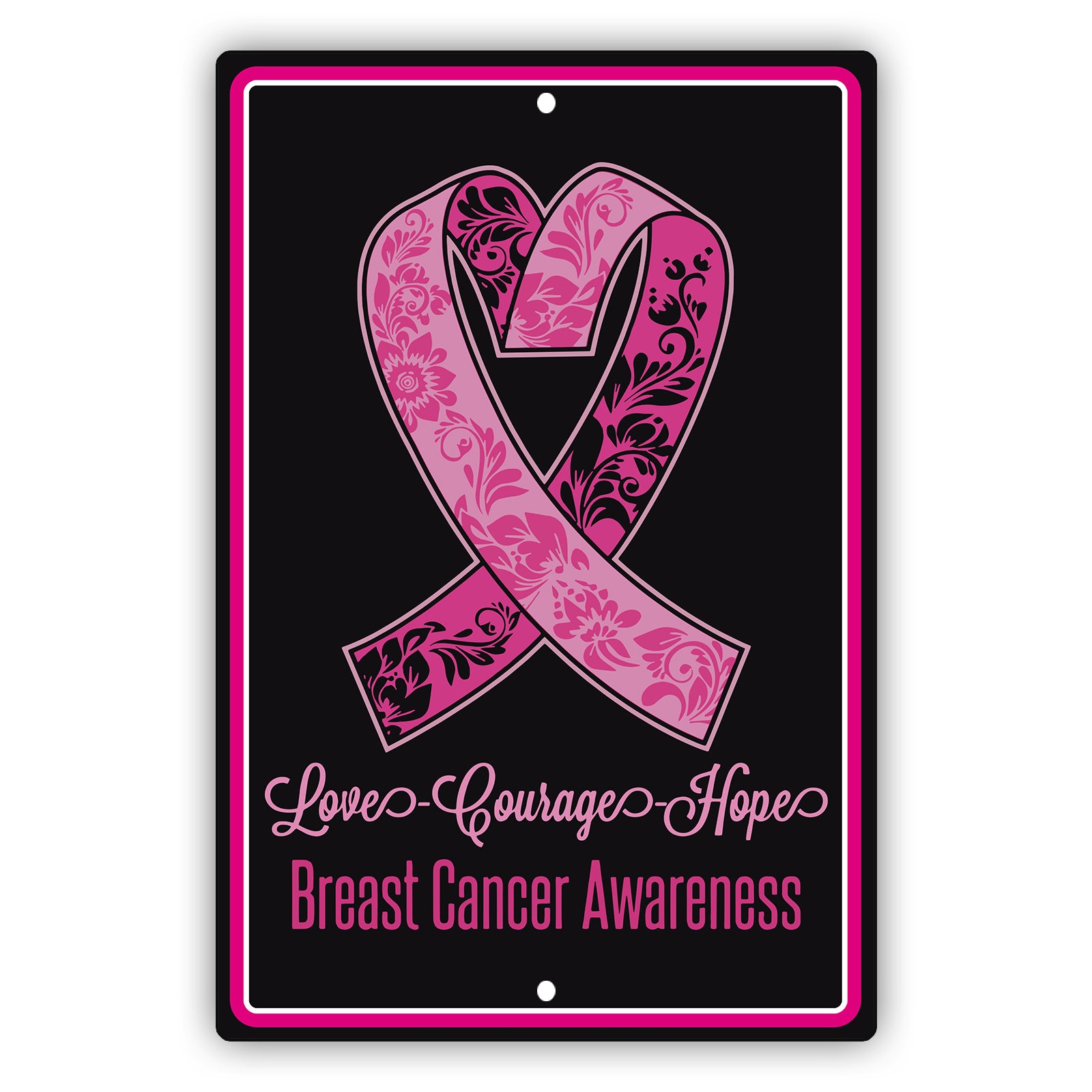 Breast Cancer Awareness Aluminum Metal Sign – Sign Fever