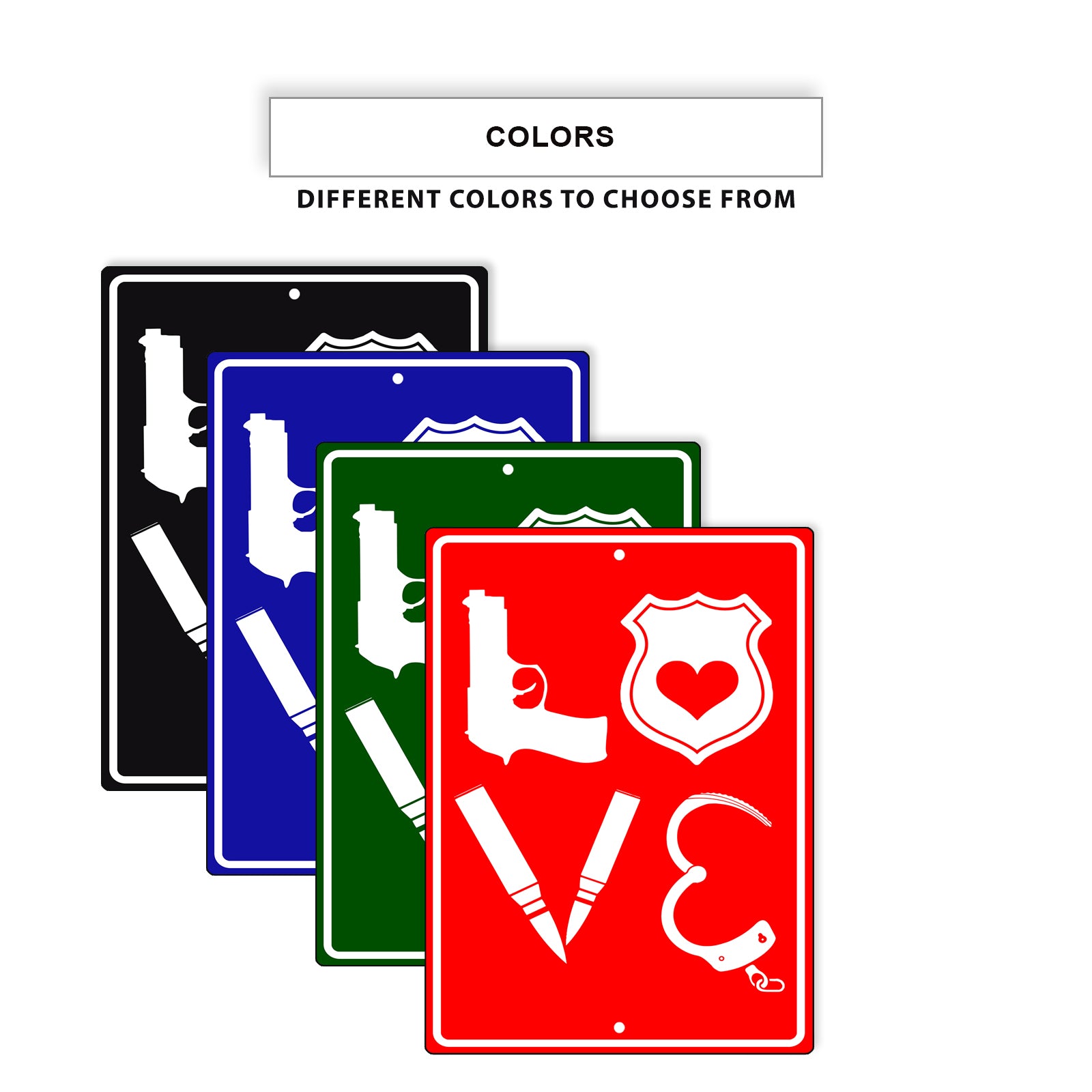 Policeman Vector Aluminum Metal Sign - Sign Fever