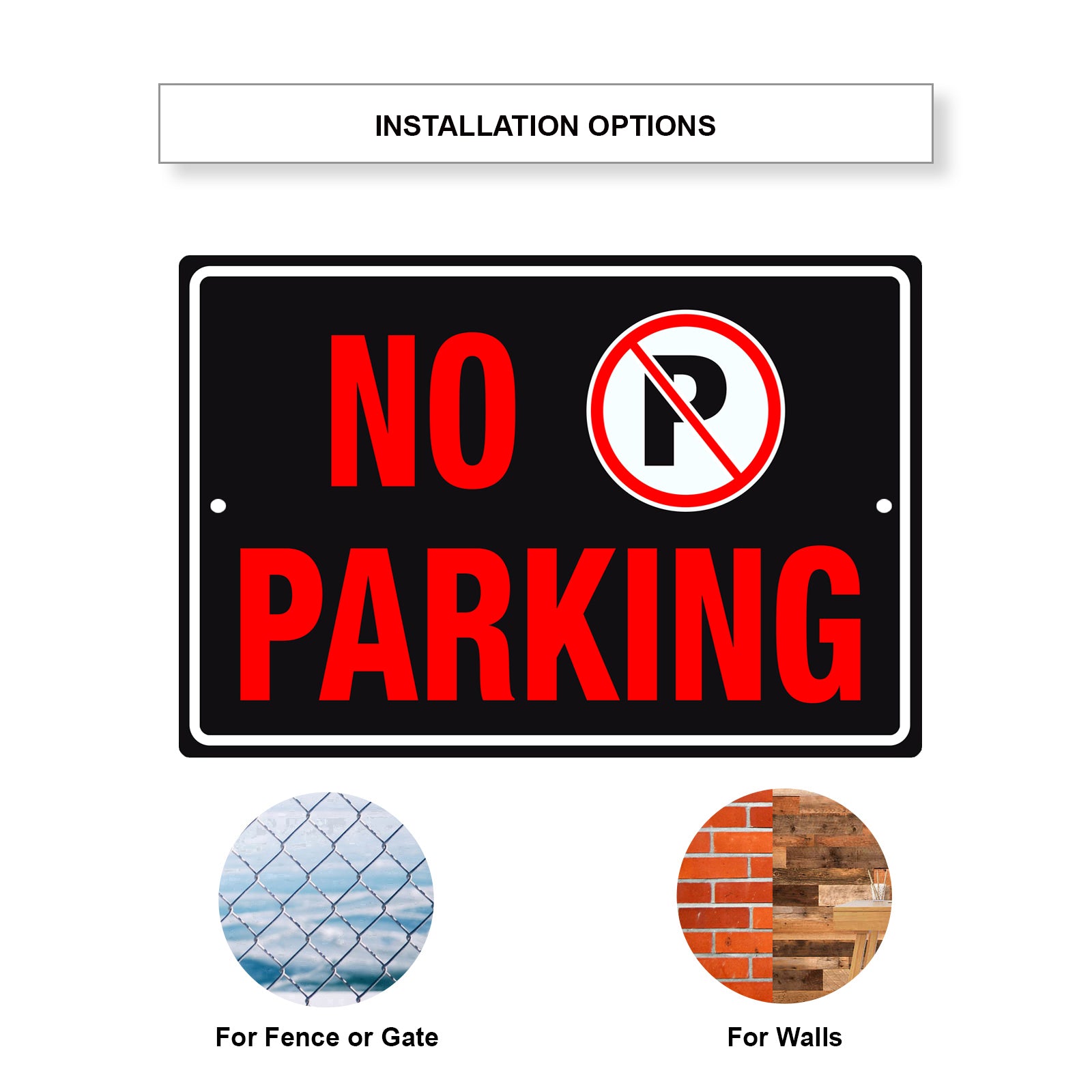 No Parking Aluminum Metal Sign - Sign Fever