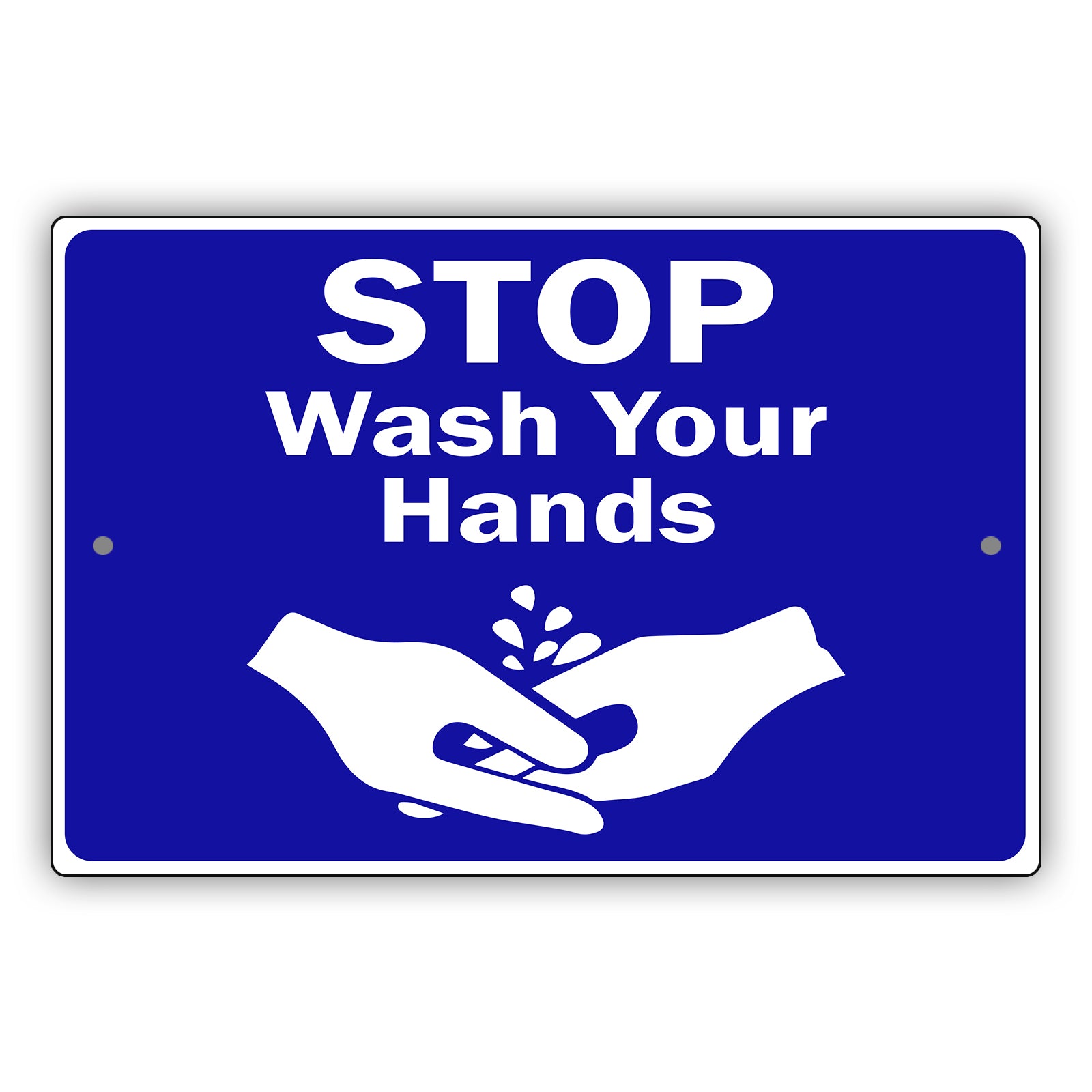 Stop Wash Your Hands Aluminum Metal Sign - Sign Fever