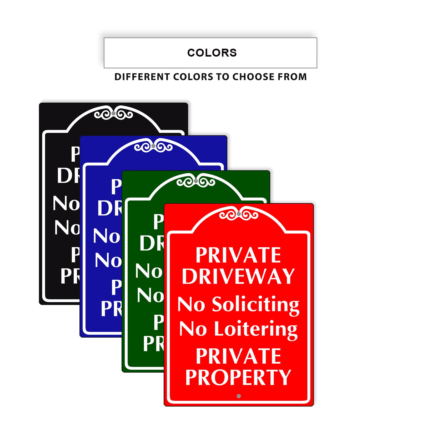 Private Driveway Private Property Aluminum Metal Plate Sign – Sign Fever