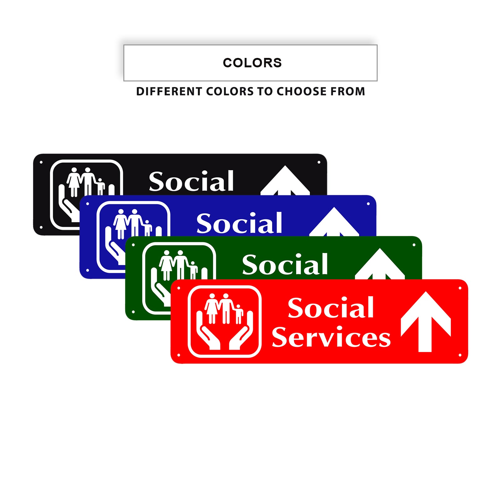 Social Service Up Arrow Aluminum Street Sign – Sign Fever