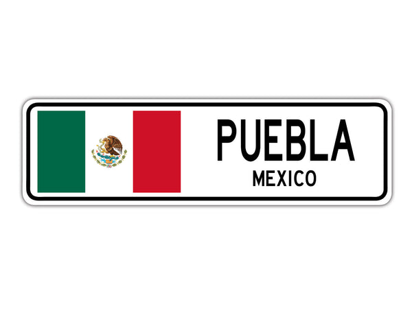 Puebla Mexico Country City Flag Aluminum Sign - Sign Fever