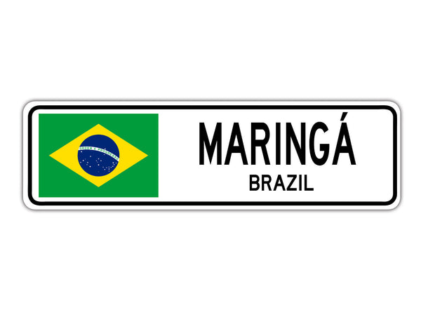 Maringa Brazil Country City Flag Aluminum Sign - Sign Fever