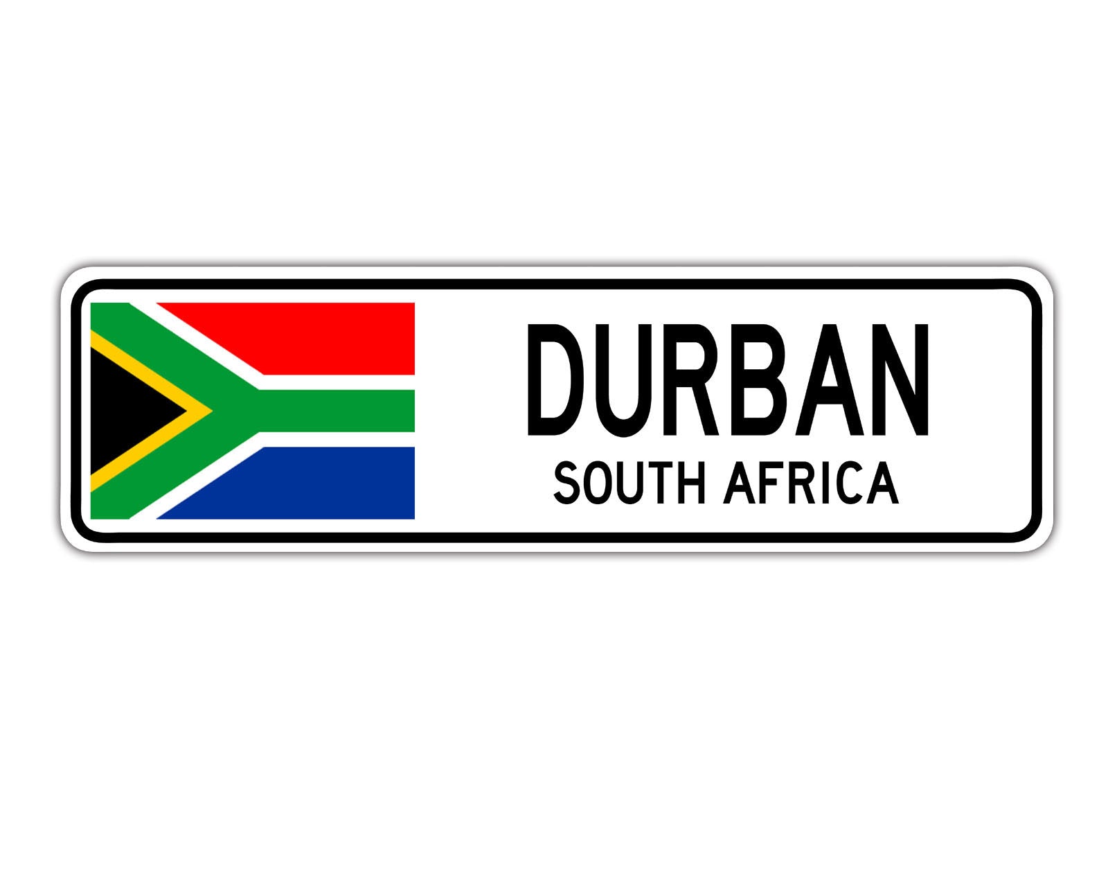 Durban South Africa Country City Flag Aluminum Sign – Sign Fever