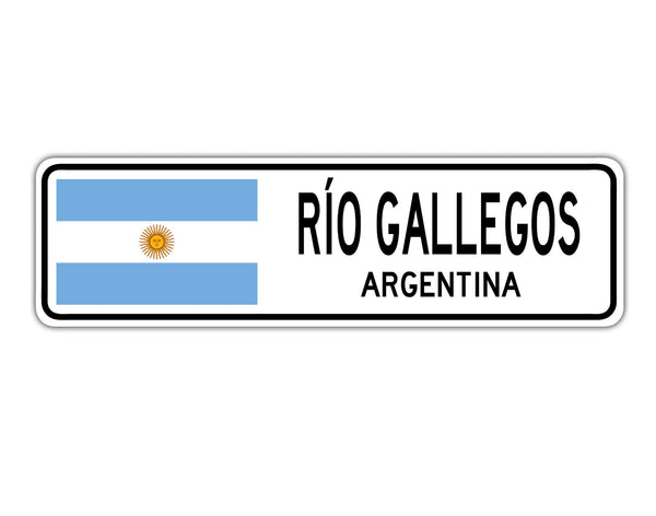 Río Gallegos Argentina Country City Flag Aluminum Sign - Sign Fever