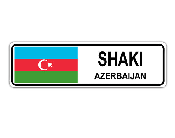 Shaki Azerbaijan Country City Flag Aluminum Sign - Sign Fever