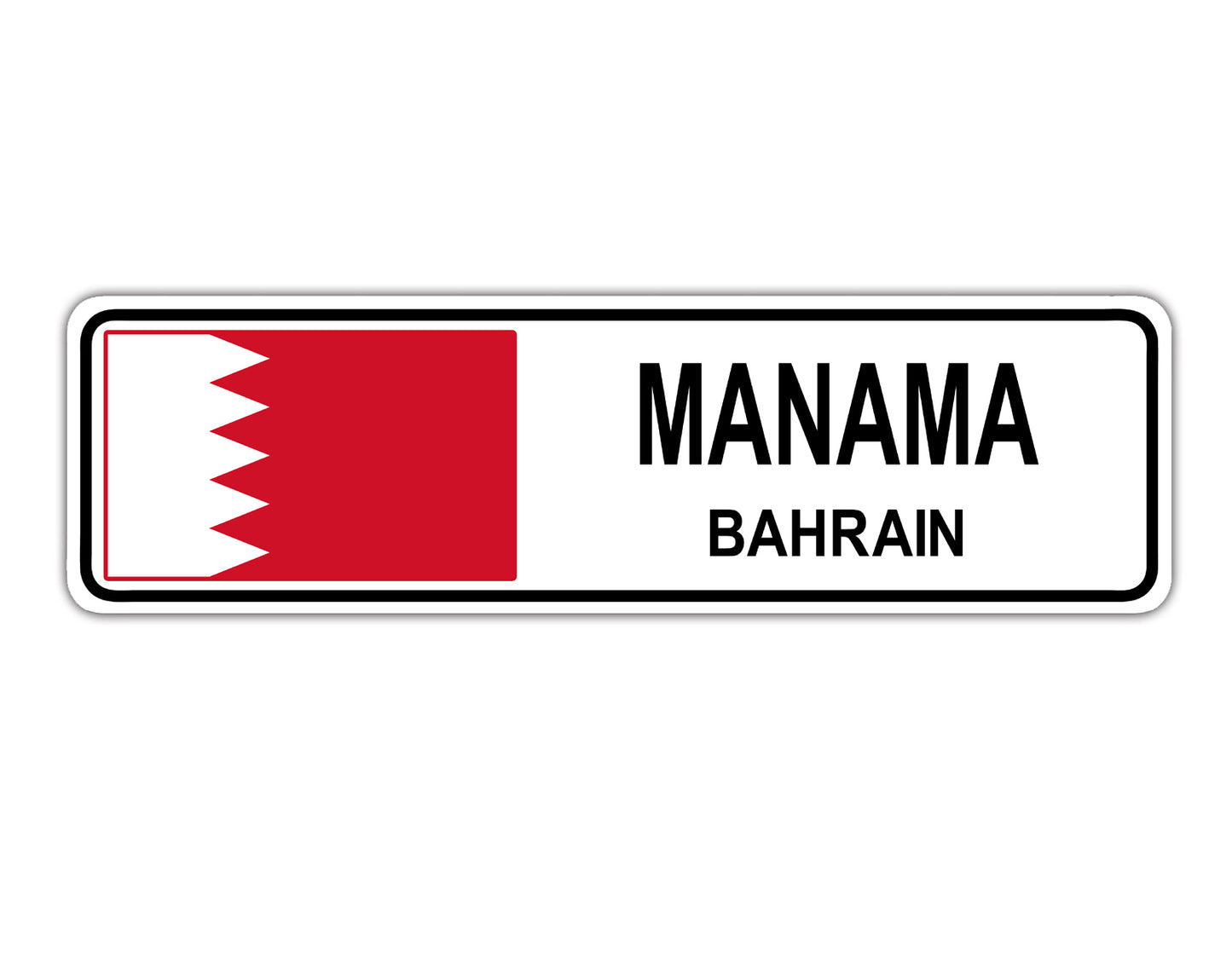 Manama Bahrain Country City Flag Aluminum Sign – Sign Fever