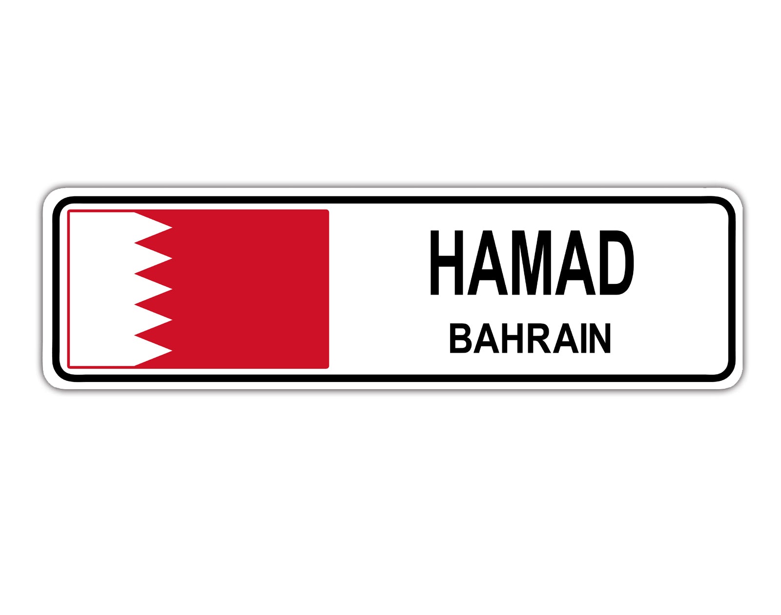 Hamad Bahrain Country City Flag Aluminum Sign – Sign Fever