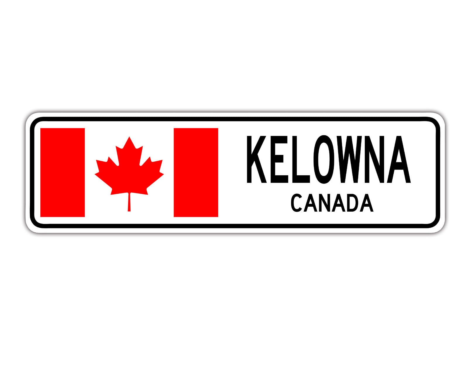 Kelowna Canada Country City Flag Aluminum Sign – Sign Fever