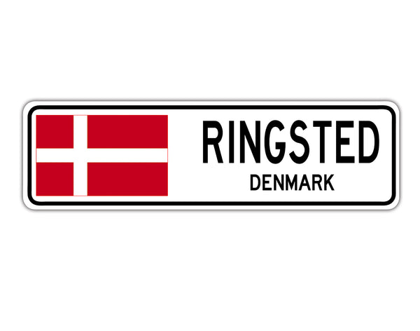 Ringsted Denmark Country City Flag Aluminum Sign - Sign Fever