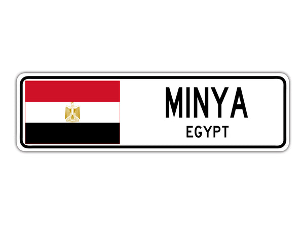 Minya Egypt Country City Flag Aluminum Sign - Sign Fever