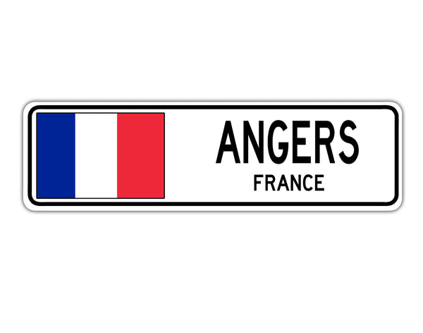 Angers France Country City Flag Aluminum Sign - Sign Fever