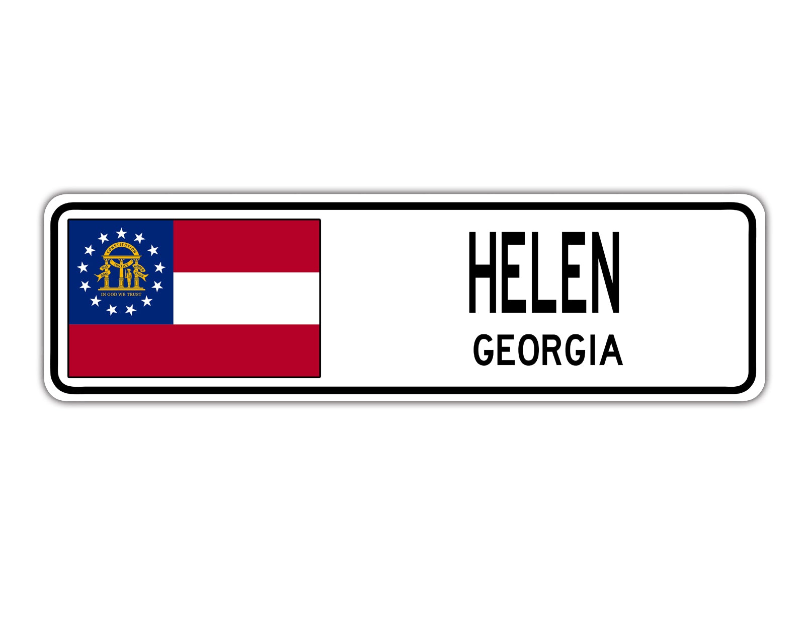 Helen Georgia Country City Flag Aluminum Sign – Sign Fever