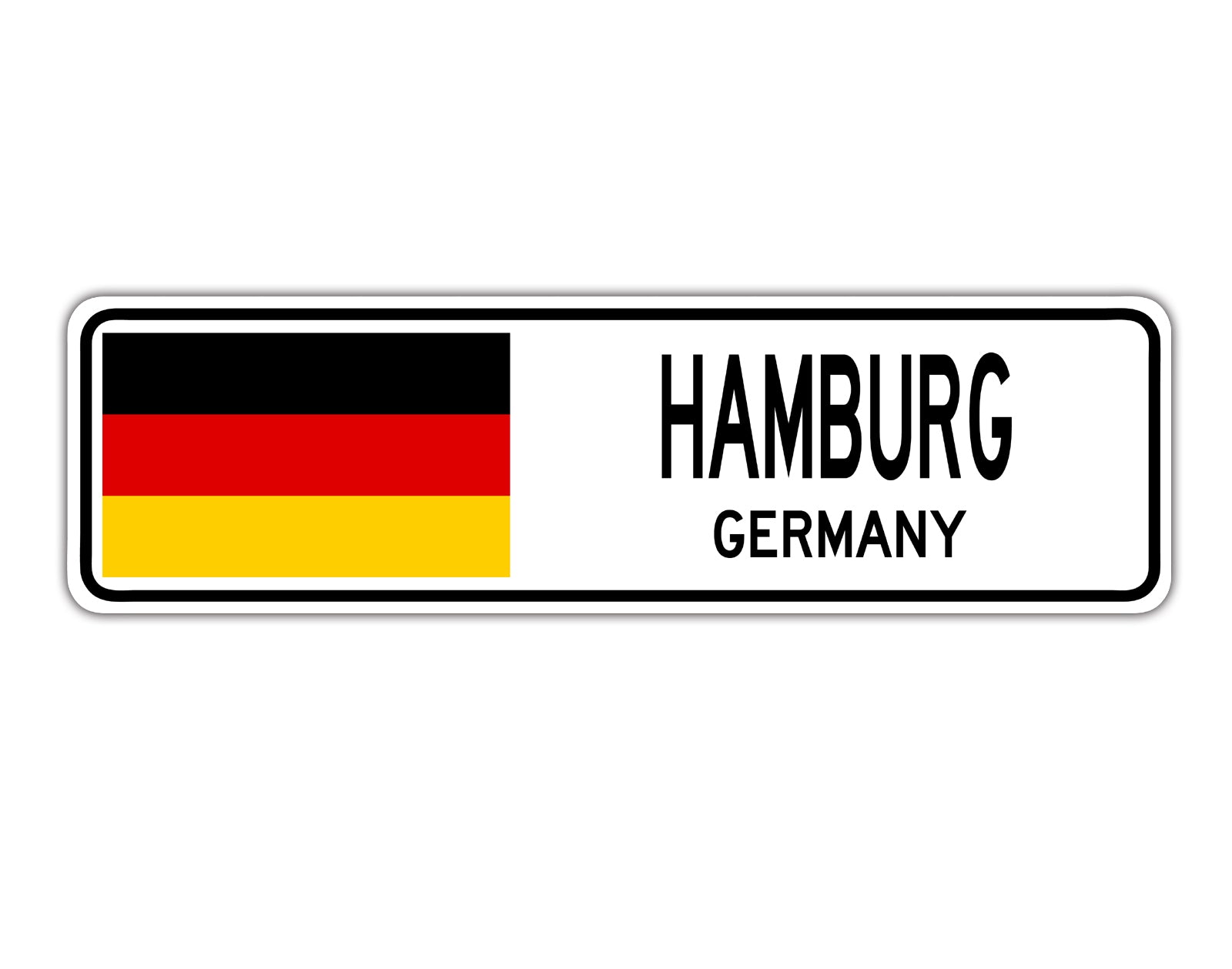 Hamburg Germany Country City Flag Aluminum Sign – Sign Fever