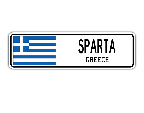 Sparta Greece Country City Flag Aluminum Sign - Sign Fever