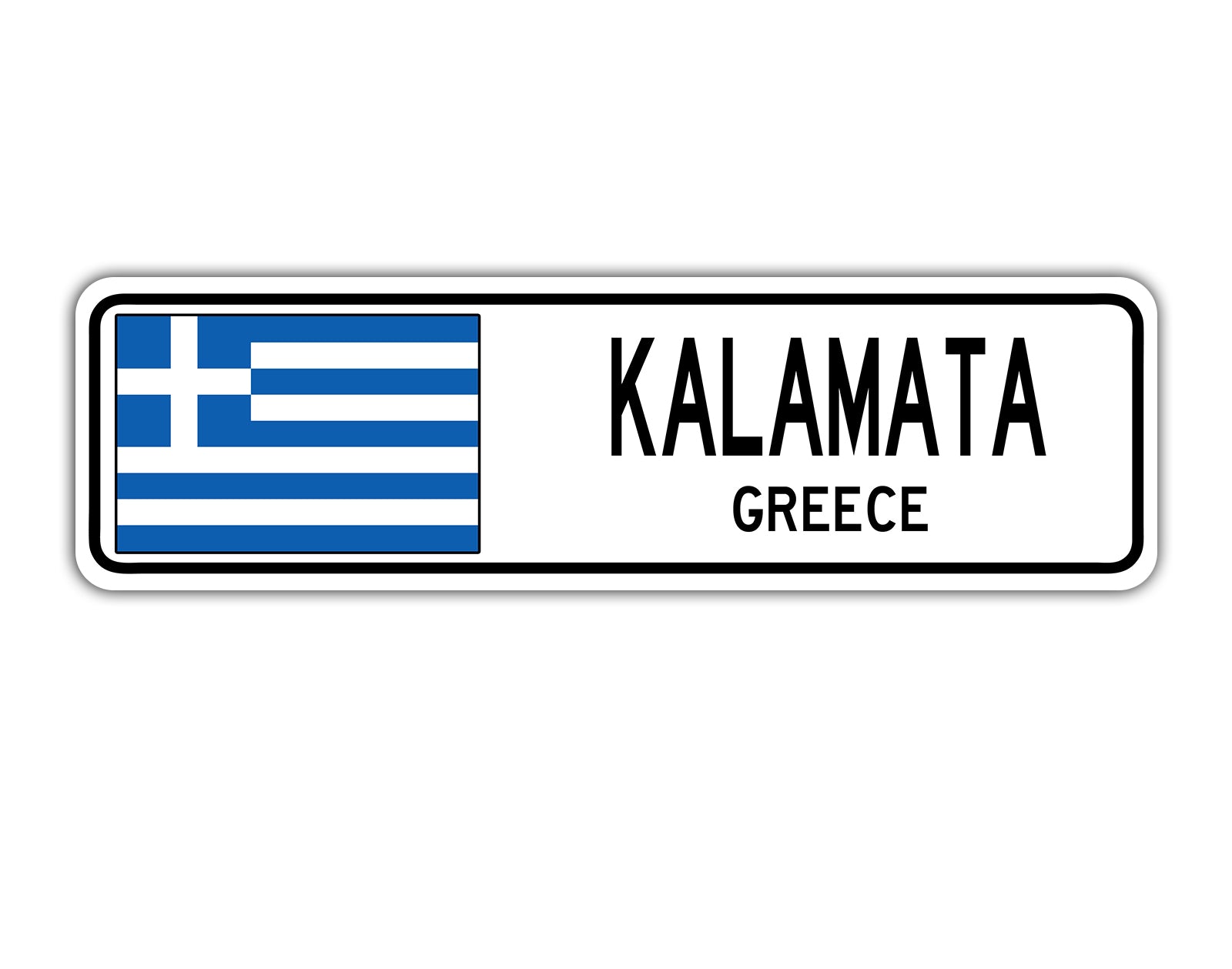 Kalamata Greece Country City Flag Aluminum Sign – Sign Fever