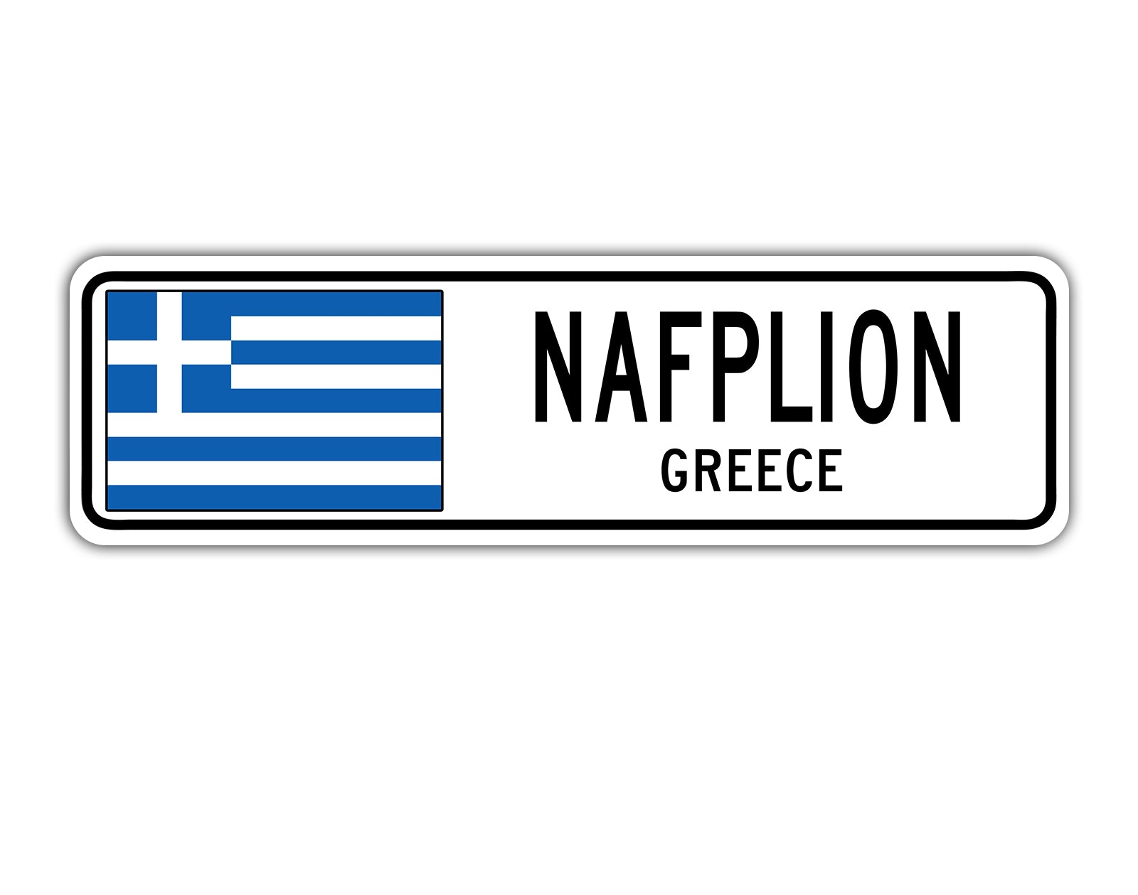 Nafplion Greece Country City Flag Aluminum Sign – Sign Fever