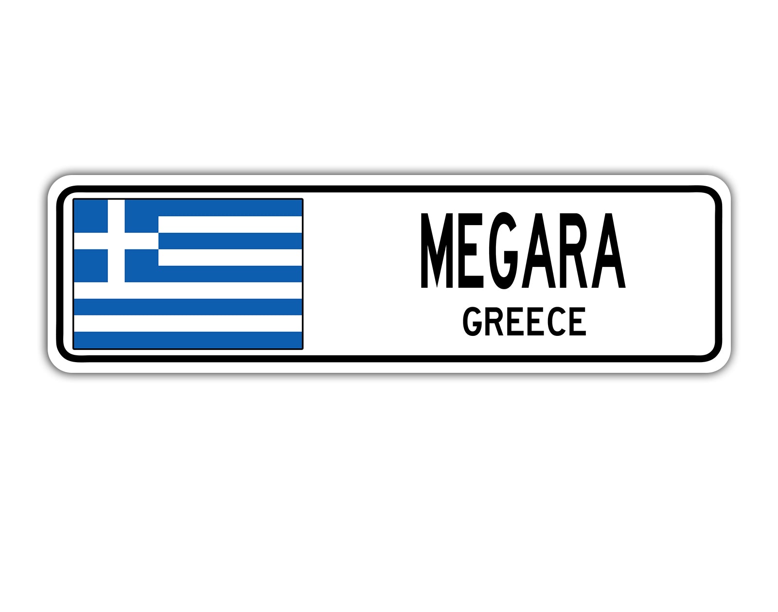 Megara Greece Country City Flag Aluminum Sign – Sign Fever