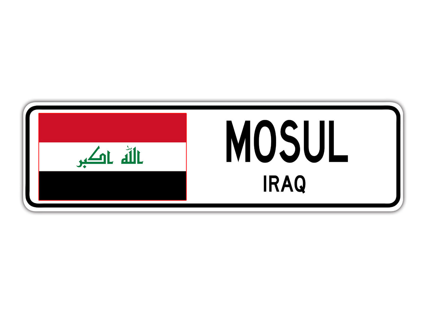 Mosul Iran Country City Flag Aluminum Sign – Sign Fever