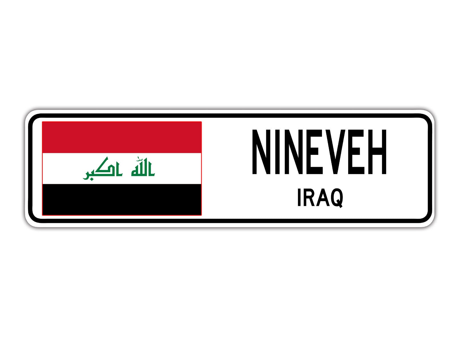 Nineveh Iraq Country City Flag Aluminum Sign – Sign Fever