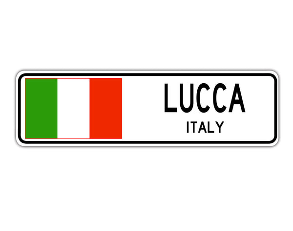 Lucca Italy Country City Flag Aluminum Sign - Sign Fever