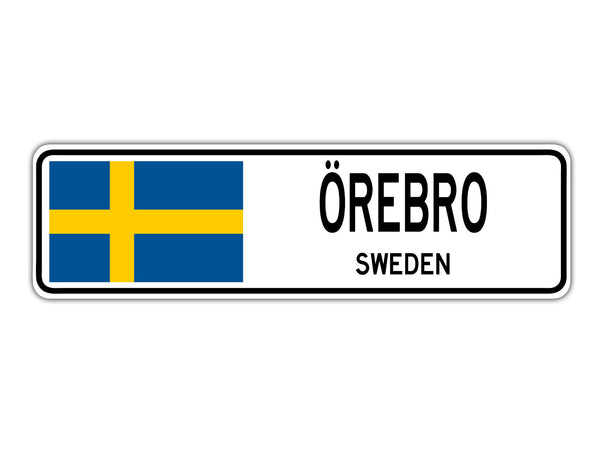 Orebro Sweden Country City Flag Aluminum Sign - Sign Fever