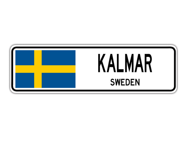 Kalmar Sweden Country City Flag Aluminum Sign - Sign Fever